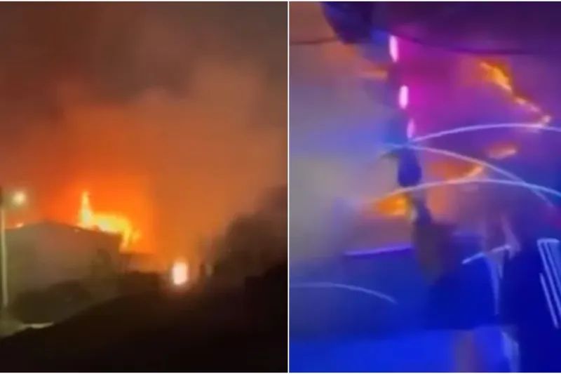 Atenție, imagini cu impact emoțional. Momentul incendiului din clubul ...