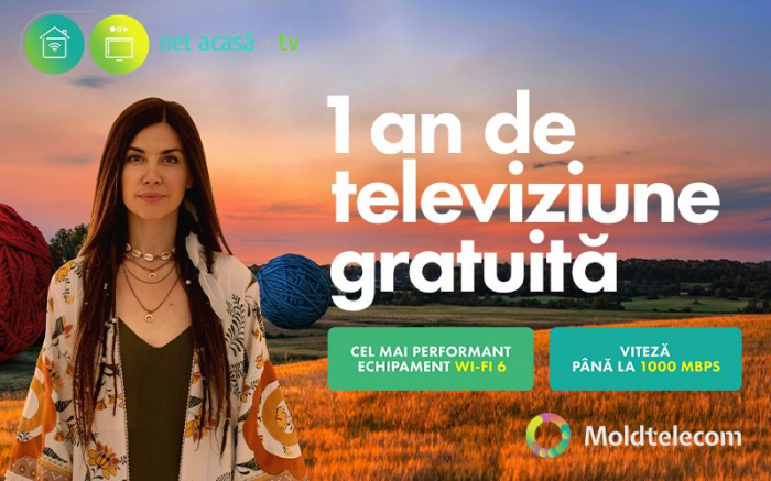 Mega-oferte la Televiziune si Net acasa de la Moldtelecom, din aceasta toamna!