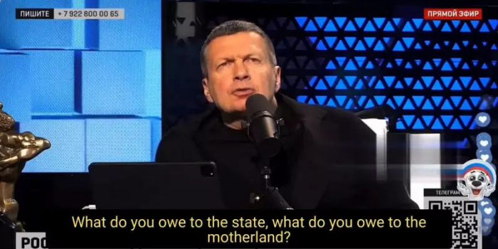 Vladimir Soloviov, suparat pe recrutii rusi care se plang de conditiile ...