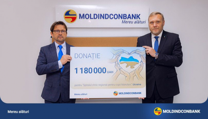 Moldindconbank sustine poporul ucrainean si doneaza circa 600 000 de lei unui spital pentru ...