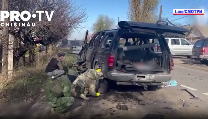 Un oficial prorus din Lugansk a murit, dupa ce masina in care se afla a ...