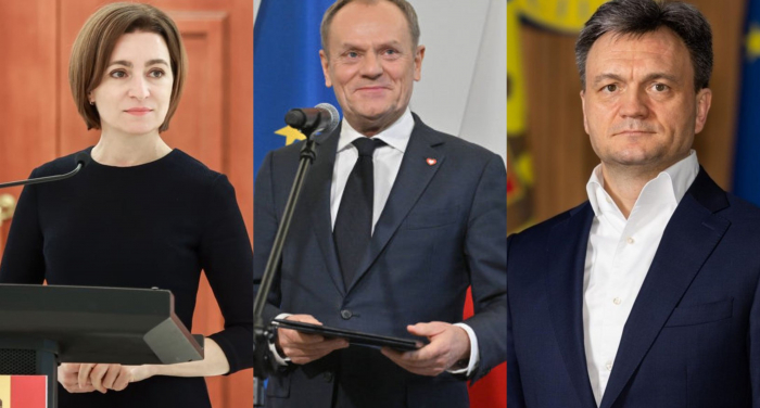 Maia Sandu si Dorin Recean il felicita pe Donald Tusk, dupa ce a ...