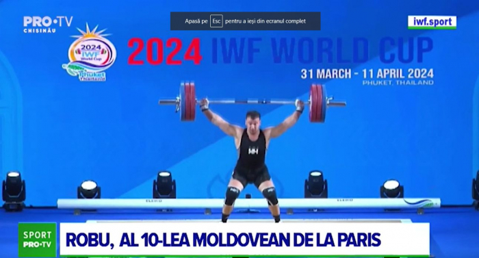 Halterofilul Marin Robu s-a calificat la Olimpiada de la Paris - VIDEO