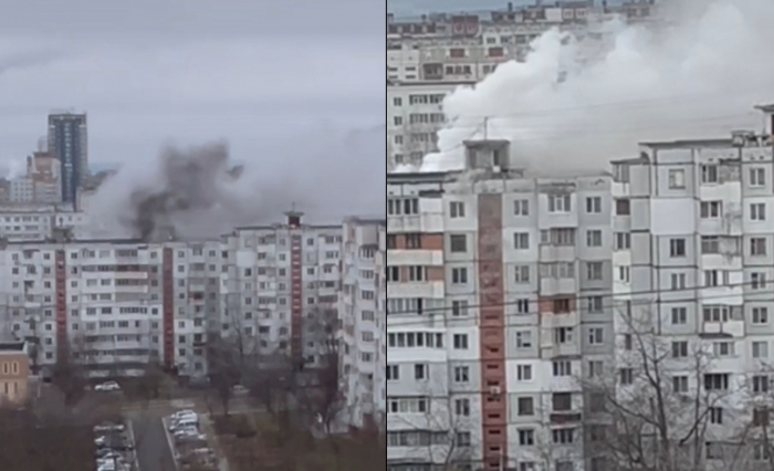 Incendiu puternic în capitală: Patru echipe de salvatori și pompieri au ...