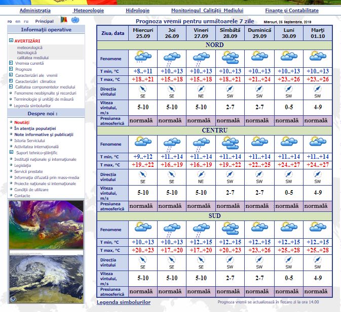 Se prevad ploi in nordul tarii. Ce temperaturi vom avea astazi in capitala, dar si in ...