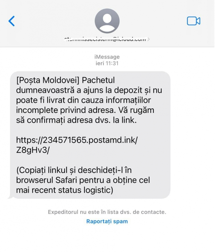 Atentie, fals. Ai primit un mesaj dubios de la Posta Moldovei? Institutia avertizeaza cetatenii ...