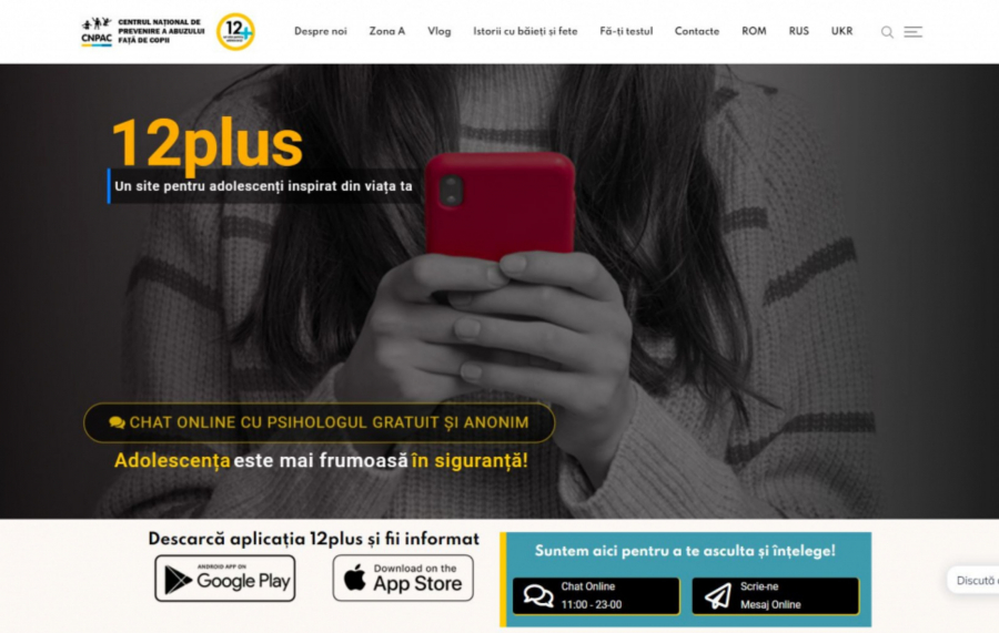 12plus.md – discuta online cu un psiholog, GRATUIT si CONFIDENTIAL
